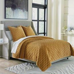 Edredón Alton Dorado Queen de 3 piezas – Michael Amini México